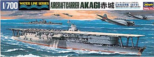 Aircraft Carrier Akagi - Water Line Series - 1:700 - Hasegawa - 43201 ...