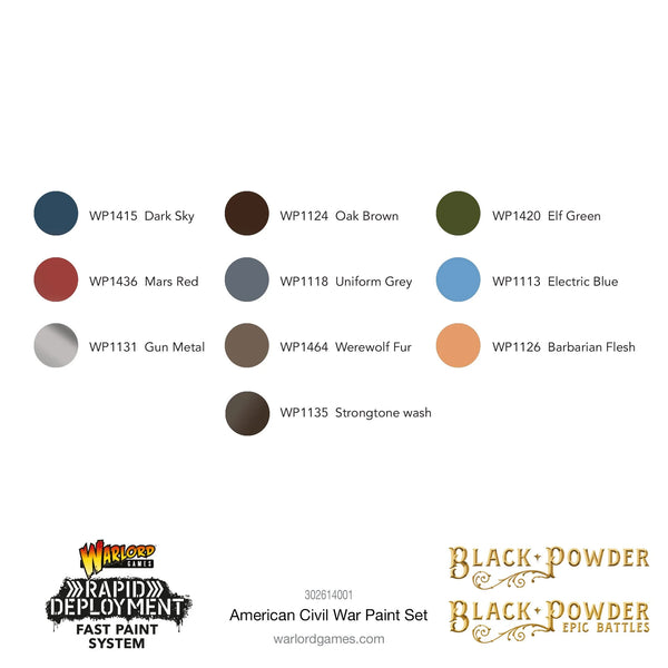 American Civil War Paint Set - Black Powder - 302614001 - CP@ – Aster ...