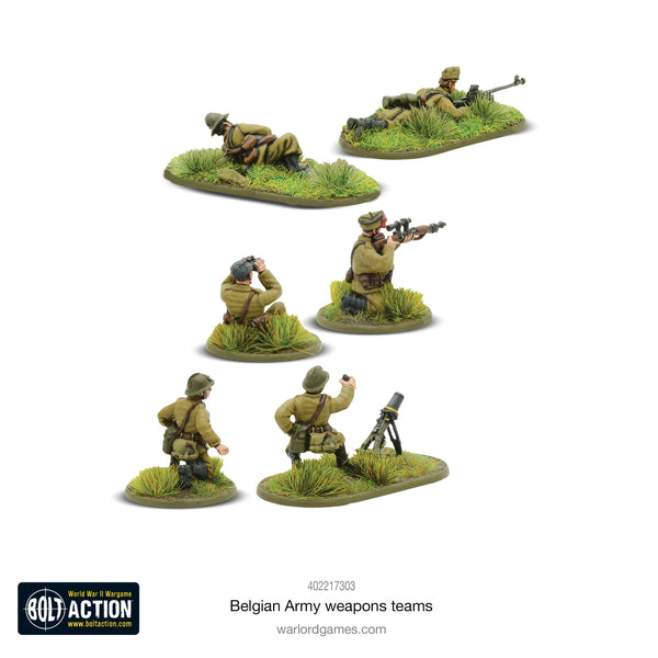 Belgian Army Weapons Teams - 28mm - Bolt Action - 402217303 – Aster Wargame