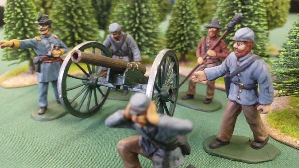 ACW SET 54 AMERICAN CIVIL WAR CONFEDERATE ARTILLERY 54MM 1/32 PAINTED ...