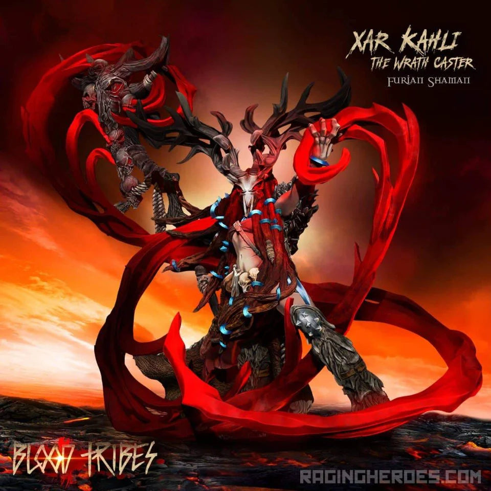 Xar-Kahli the Wrath Caster - Blood Tribes - 34mm - Raging Heroes ...