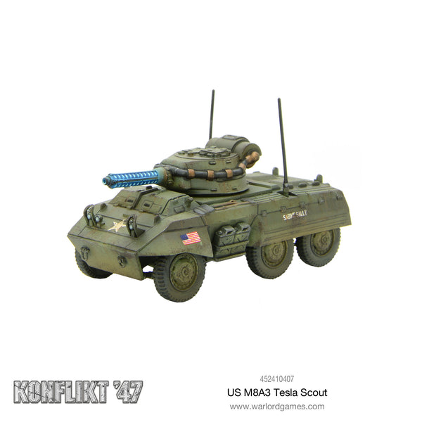 Warlord Games 452410407 - US M8A3 Tesla Scout – Aster Wargame
